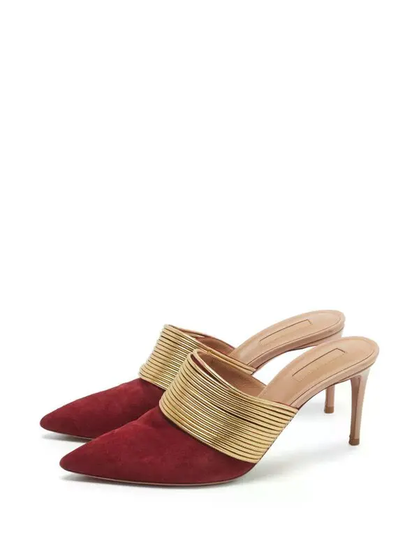 AQUAZZURA Rendez Vous Leather Mules - Red