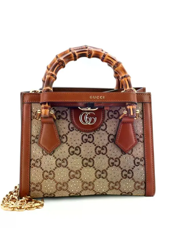 Gucci Diana Mini Tote Bag - Brown