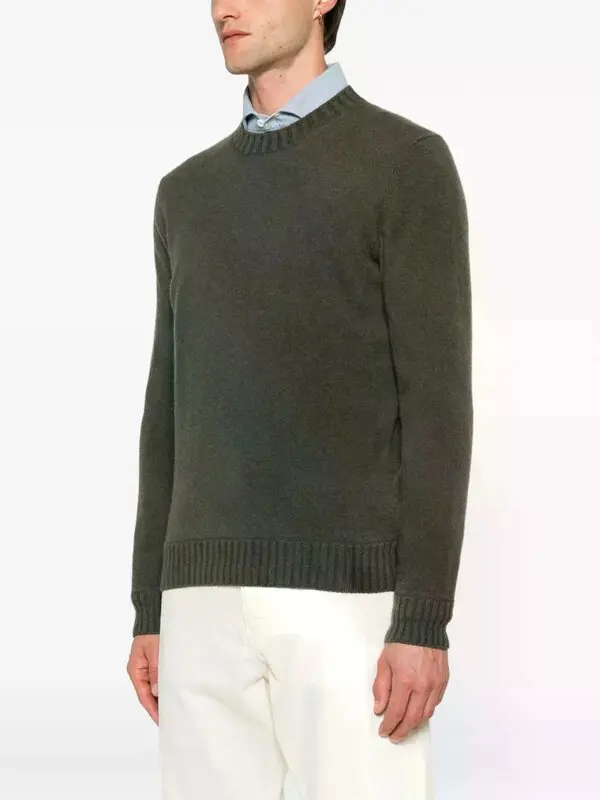 MAGAZZINO RICAMBI Ribbed-knit Crew-neck Sweater
