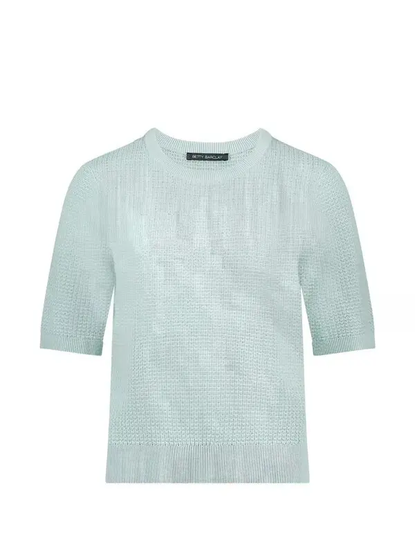 BETTY BARCLAY Waffle-knit Short-sleeve Top