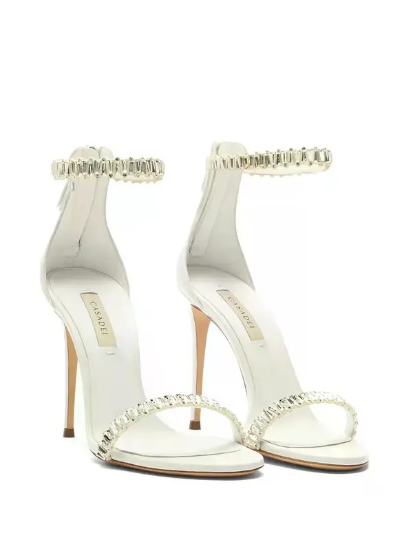 Casadei Embellished Stiletto Sandals - White