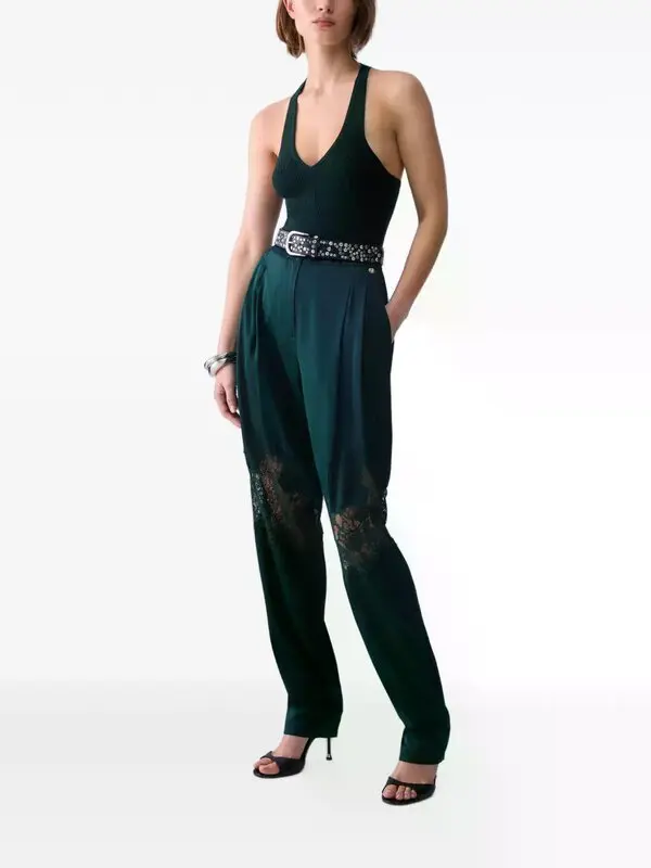 Liu Jo Satin Trousers With Lace Details