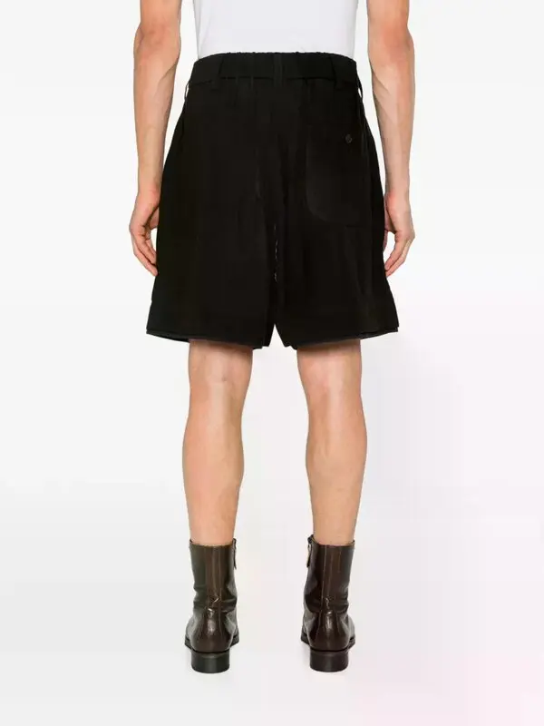 ZIGGY CHEN Pleated-detail Belt-loops Shorts