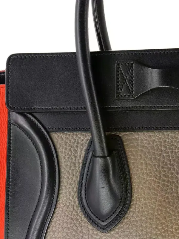 Celine Tricolor Luggage Bag Leather Micro Tote Bag