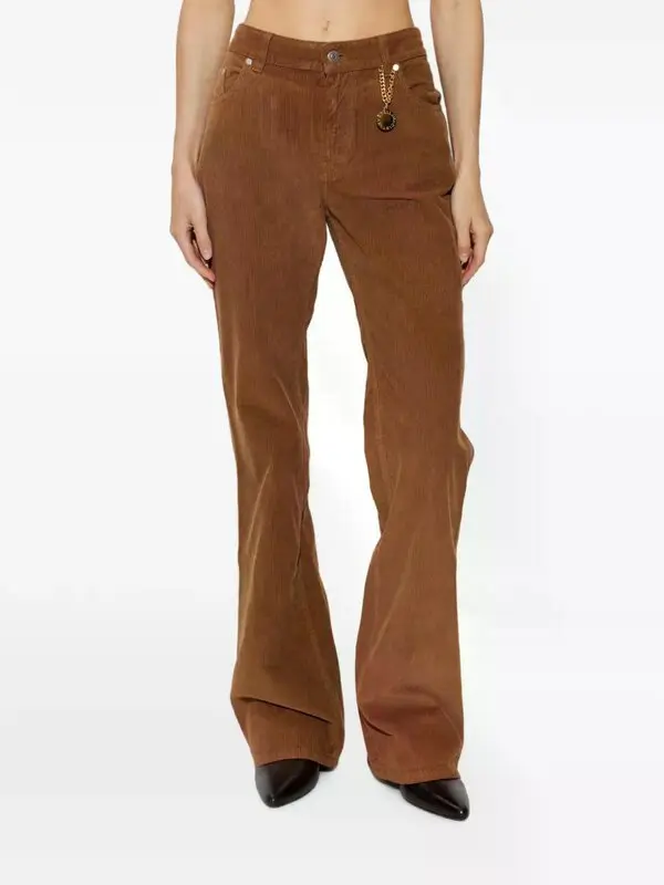 Stella McCartney Corduroy Logo-charm Trousers