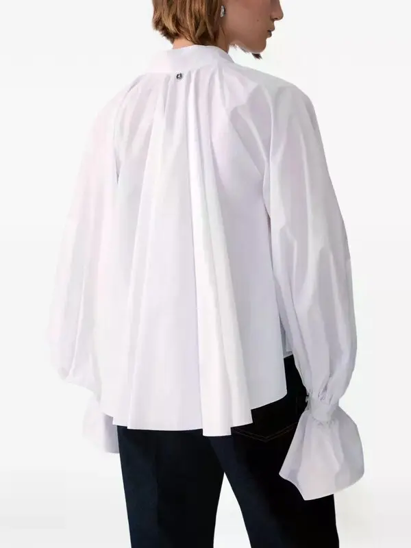 Liu Jo Soft Poplin Shirt With Ruffled Cuffs
