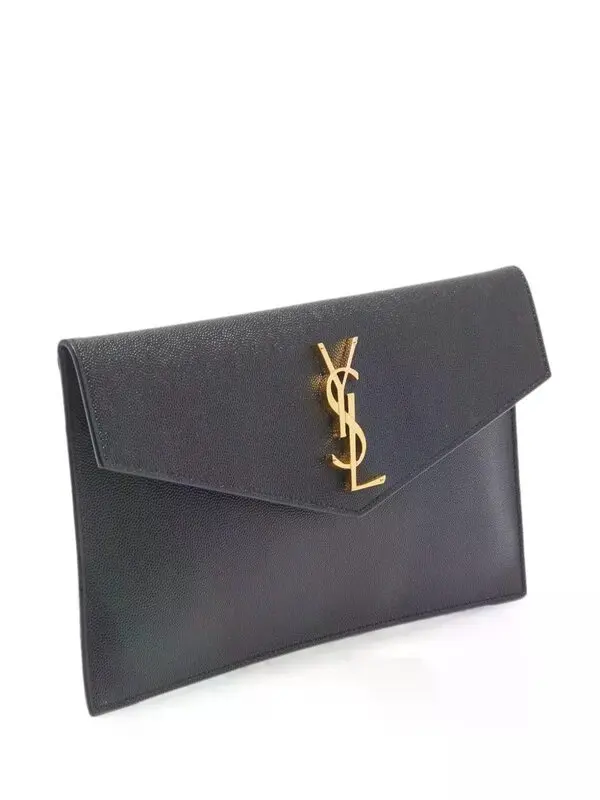 Saint Laurent 2021 Uptown Leather Clutch Bag