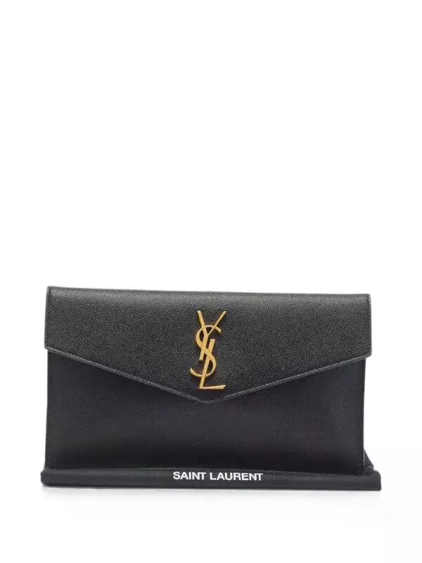 Saint Laurent 2021 Uptown Leather Clutch Bag