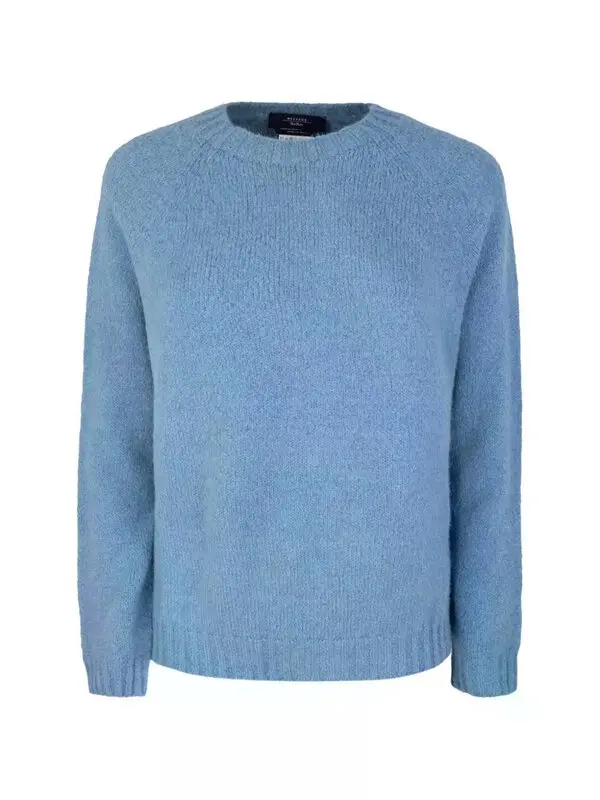 Max Mara Raglan-sleeve Knitted Sweater - Blue