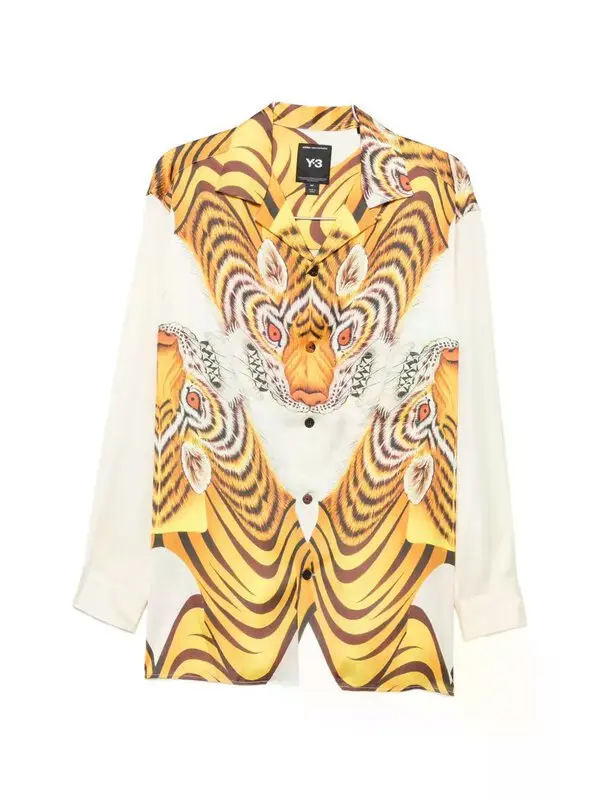 Y3 Tiger-print Buttoned Shirt