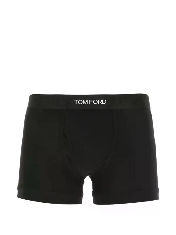 TOM FORD Logo-waistband Boxer Shorts - Black