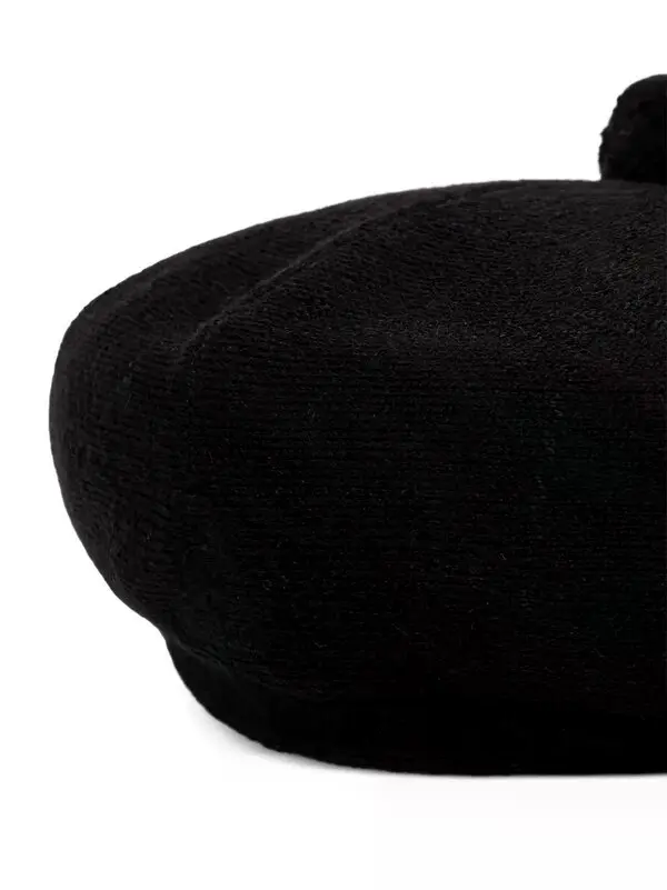KANGOL New Heritage Flat Cap With Pom-pom Detail - Black