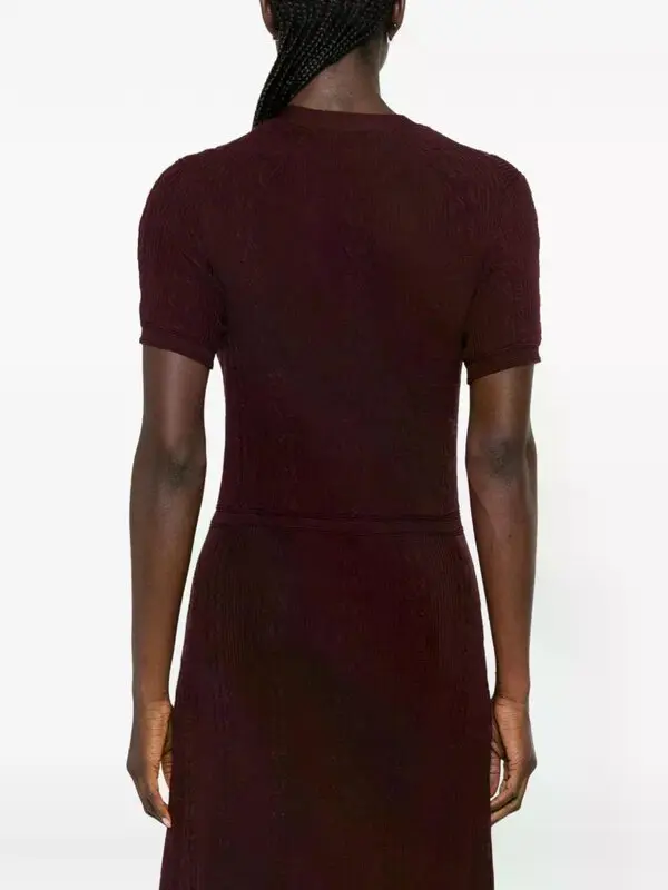 Maje Cable-knit Button-front Maxi Dress
