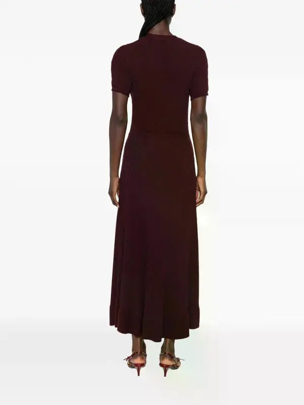 Maje Cable-knit Button-front Maxi Dress