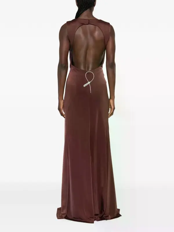 Rebecca Vallance Embellished Draped Maxi Dress