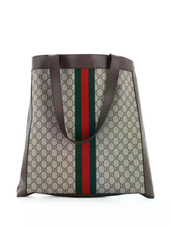 Gucci Ophidia Soft Open Gg Coated Canvas Large Tote Bag