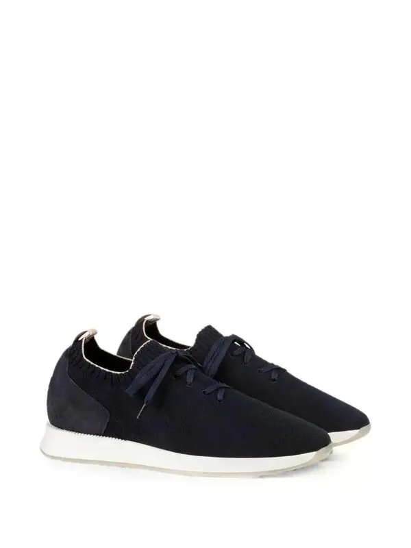 AURELIEN Suede-panel Knit Sneakers