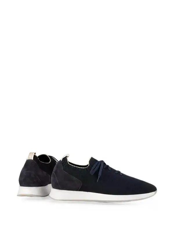 AURELIEN Suede-panel Knit Sneakers