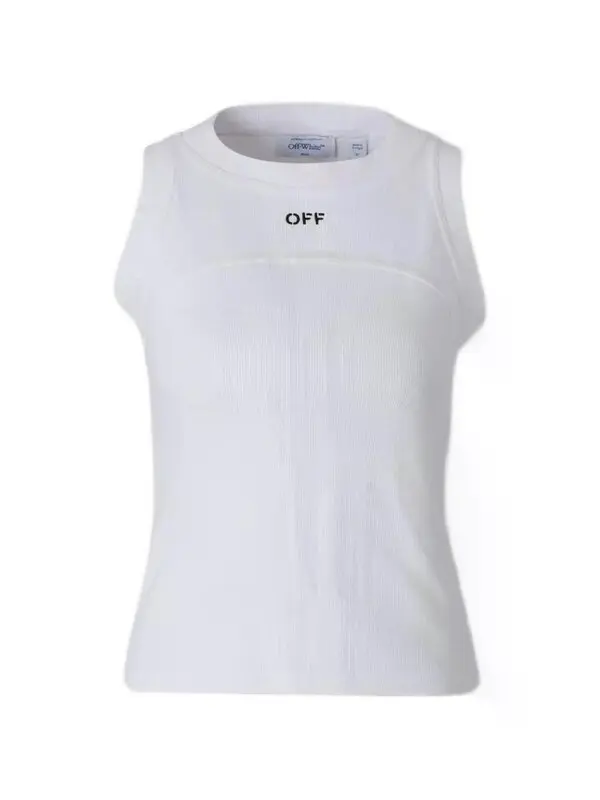 Off-White Logo-print Ribbed Top