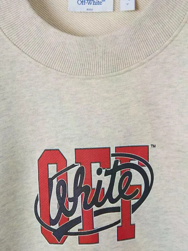 Off-White Logo-print Crew-neck Sweater