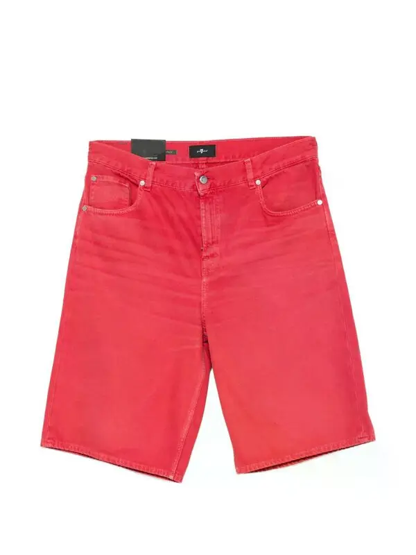 7 For All Mankind Buttoned Denim Shorts