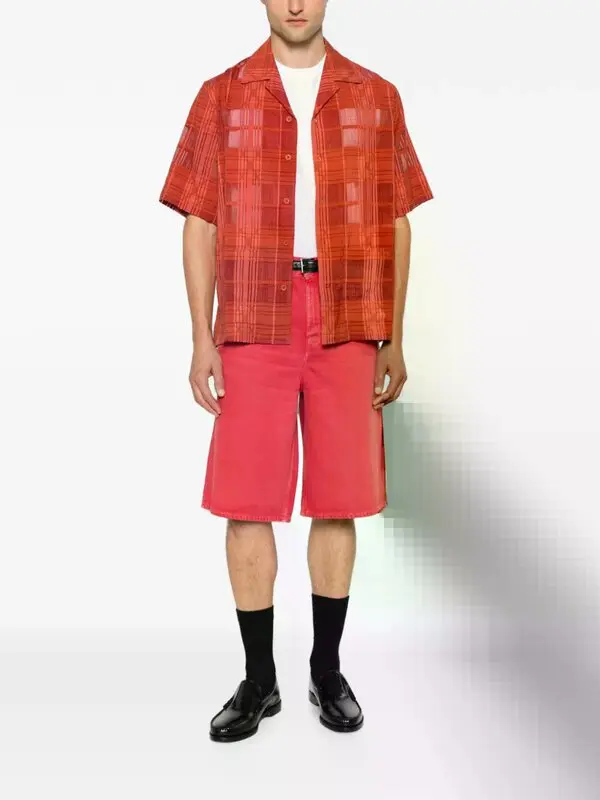 7 For All Mankind Buttoned Denim Shorts