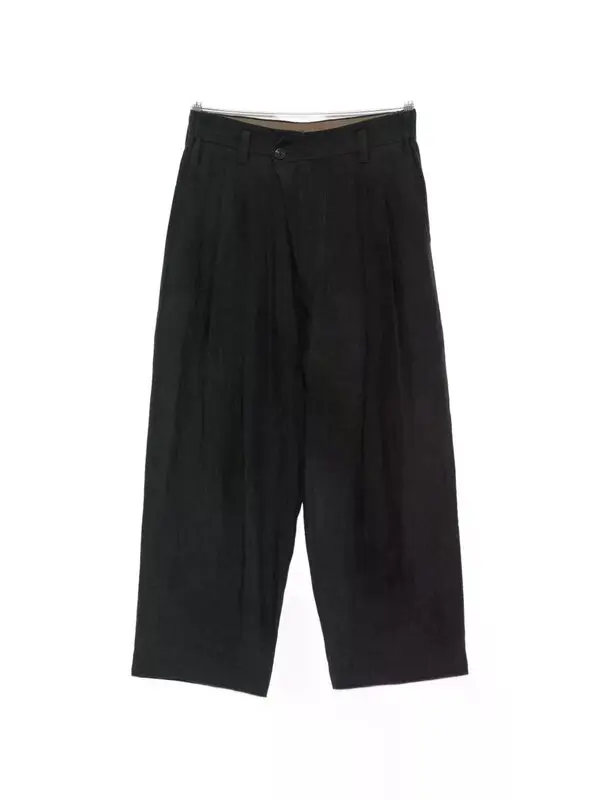 ZIGGY CHEN Pleated-waistband Pocket Trousers
