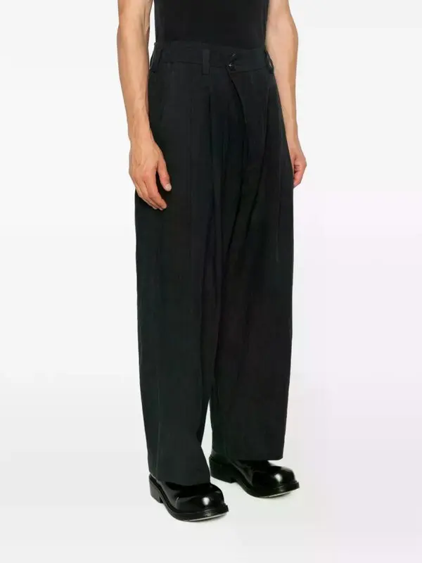 ZIGGY CHEN Pleated-waistband Pocket Trousers