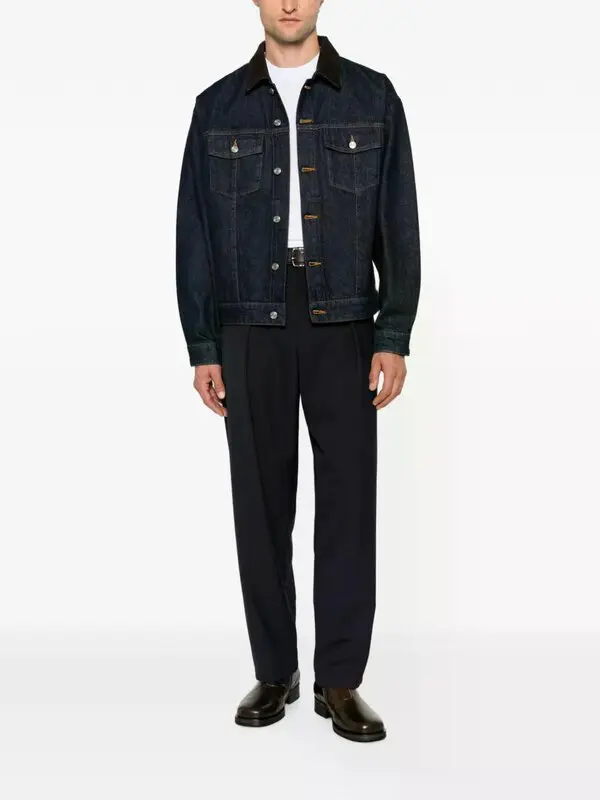 A.p.c. Pleated Straight-leg Trousers - Blue