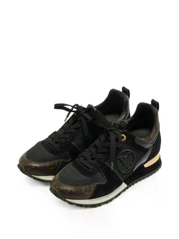 LOUIS VUITTON Run Away Monogram Sneakers - Black