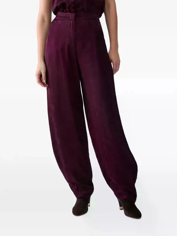 Liu Jo Balloon Trousers In Jacquard Satin