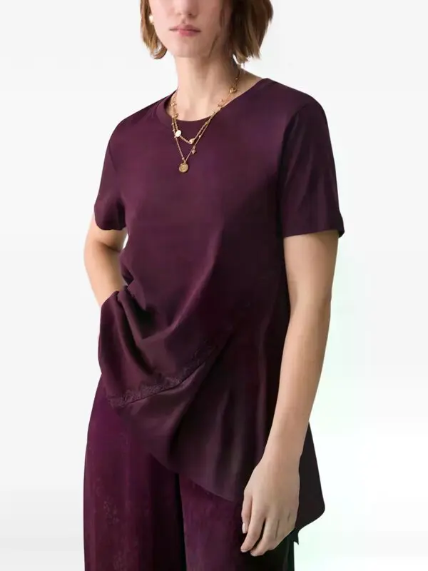 Liu Jo Bi-material T-shirt With Lace Details