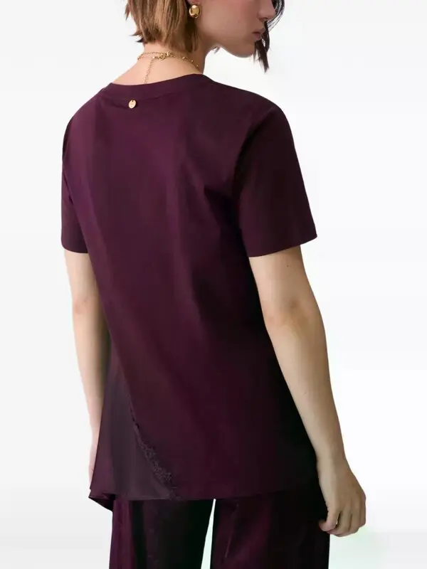 Liu Jo Bi-material T-shirt With Lace Details