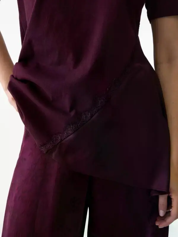 Liu Jo Bi-material T-shirt With Lace Details