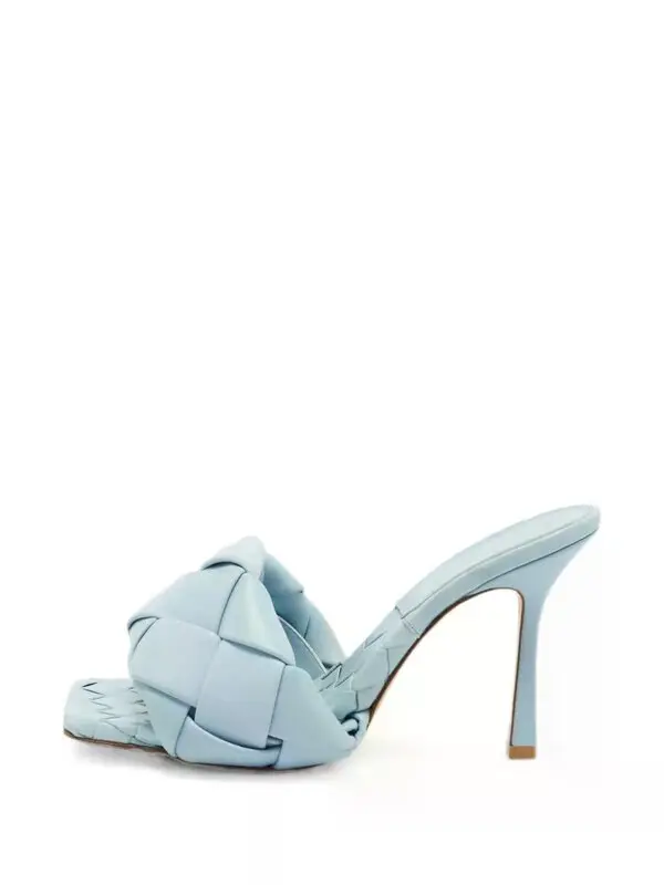 Bottega Veneta Lido Intrecciato Heeled Sandals - Blue