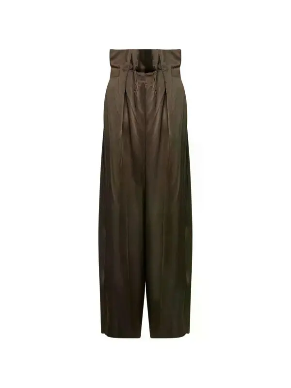 Khaite Paperbag-waist Pleated Trousers
