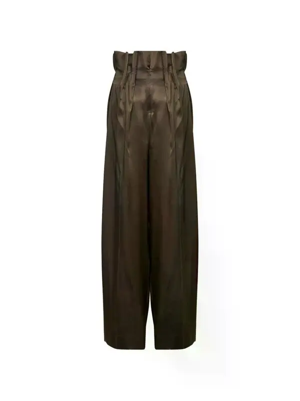 Khaite Paperbag-waist Pleated Trousers