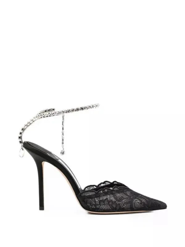 JIMMY CHOO Saeda Crystal-embellished Pumps