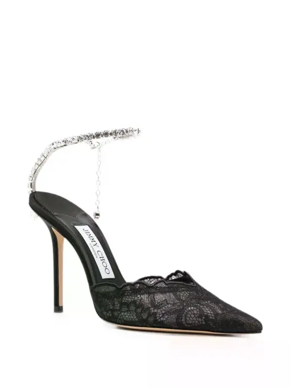 JIMMY CHOO Saeda Crystal-embellished Pumps