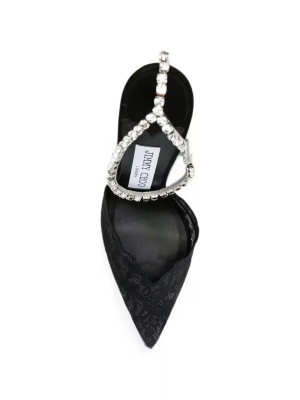 JIMMY CHOO Saeda Crystal-embellished Pumps