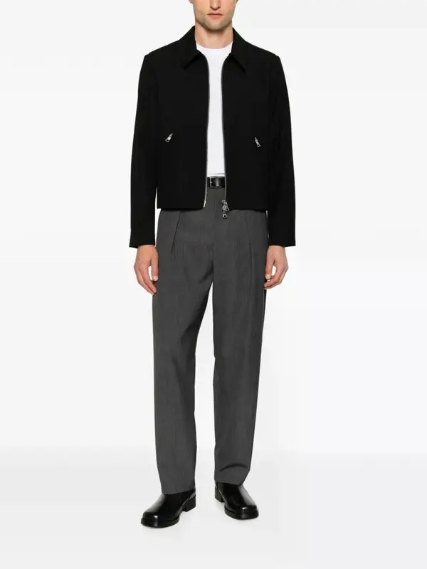 A.p.c. Pleated Straight-leg Trousers - Grey