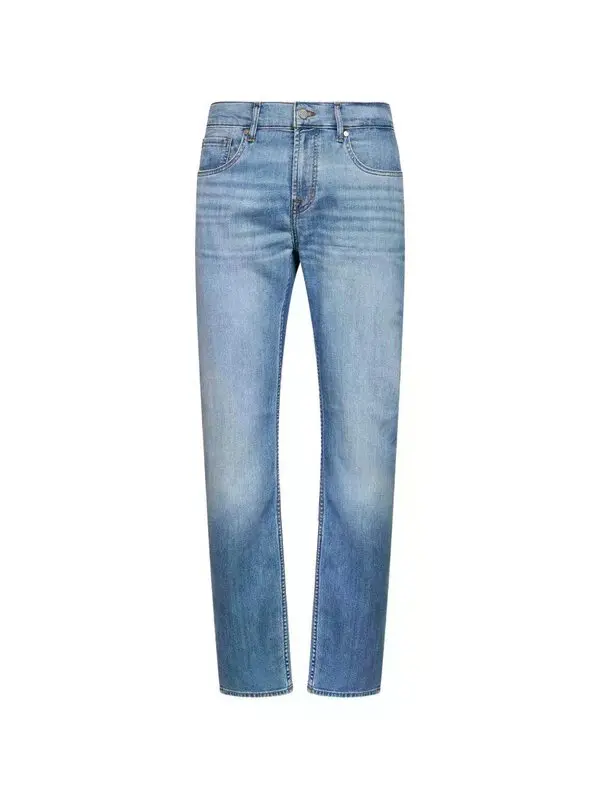 7 For All Mankind Faded Effect Whiskered Jeans