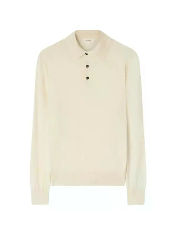 RETORI Retrofãƒâ"â" Button-front Knit Polo Shirt