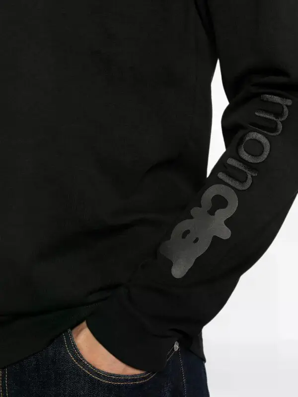 Moncler Cotton Jersey Long Sleeve T-shirt - Black