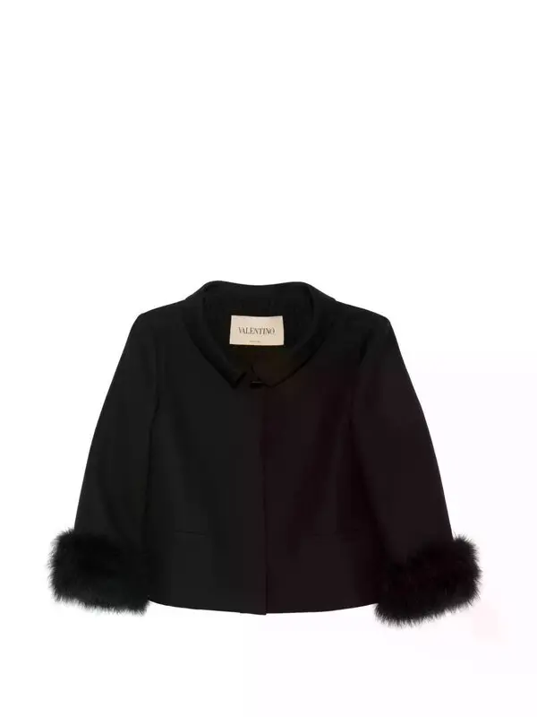 Valentino Garavani Feather Trim Jacket