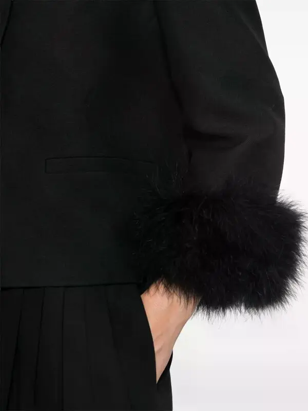 Valentino Garavani Feather Trim Jacket