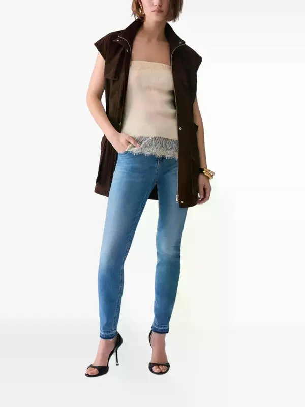 Liu Jo Skinny Jeans In Stonewash Stretch Denim