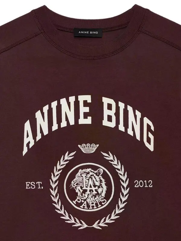 ANINE BING Jaylin Logo-print Crew-neck T-shirt