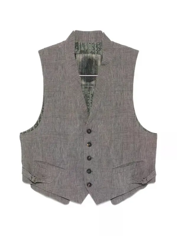 ZIGGY CHEN Check-pattern Waistcoat