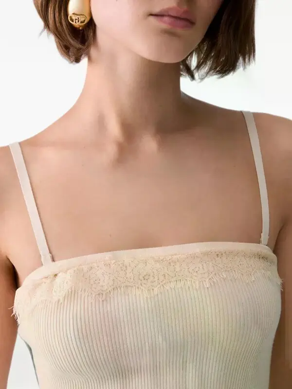 Liu Jo Asymmetric Top With Lace Details